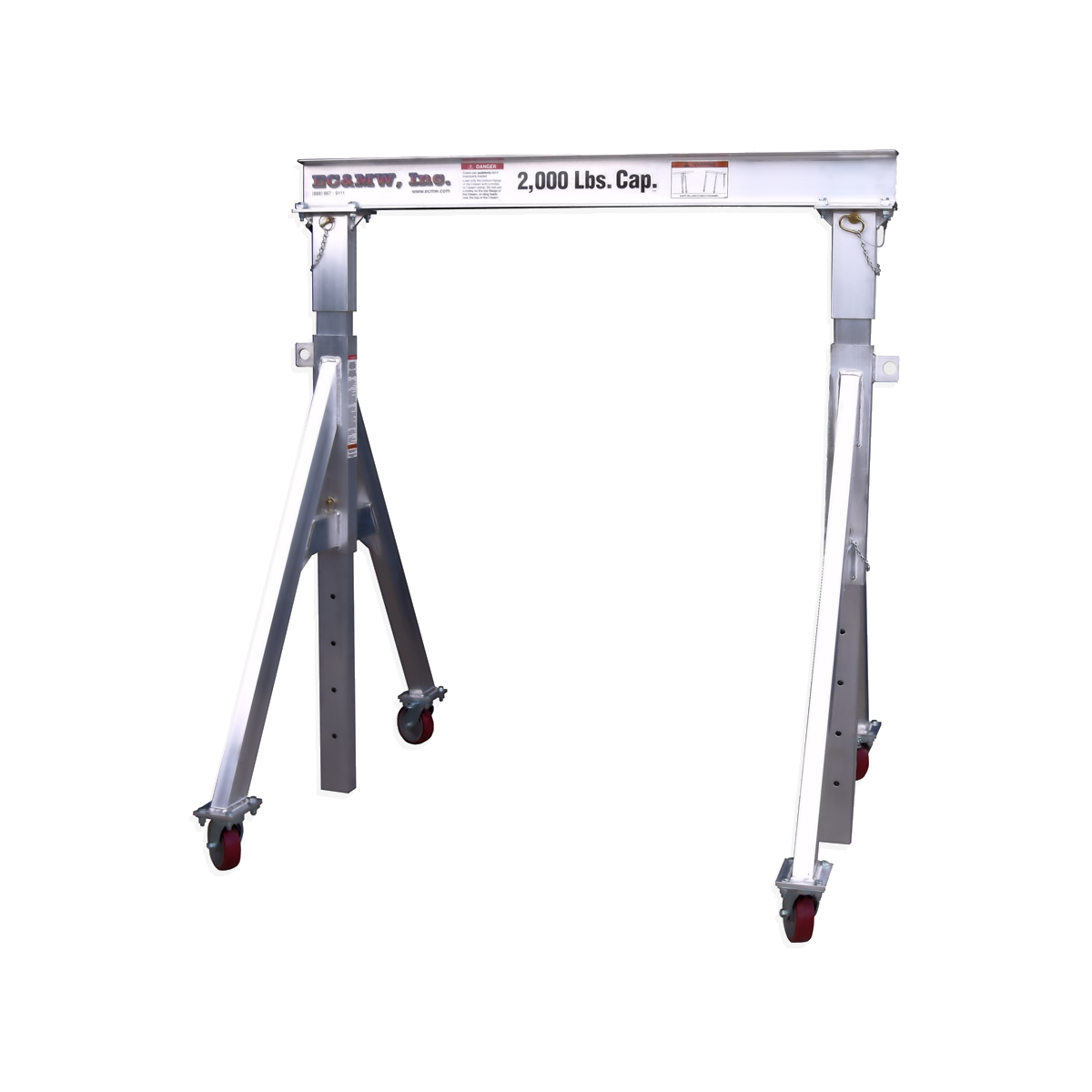 Ton Aluminum Gantry Crane Adjustable 10 Span And Height 6 2 To 8 8